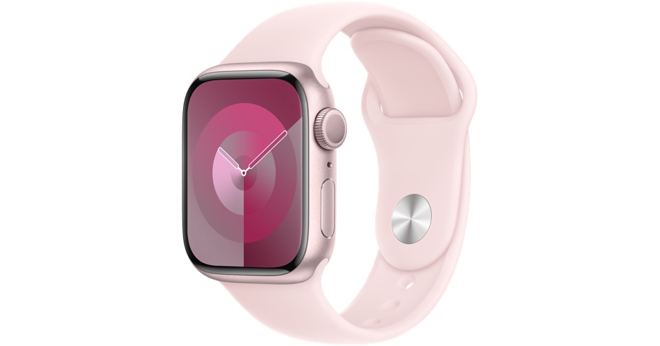 Apple Watch Series 9 GPS 41mm Pink Sport Band - S/M | Telia