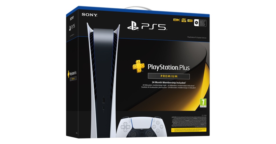 Sony PlayStation 5 Digital Edition + PS Plus -konsolipaketti | Telia