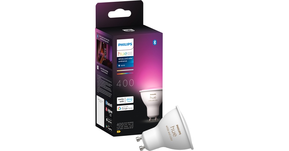 Philips Hue White and Color Ambiance GU10 -älylamppu | Telia