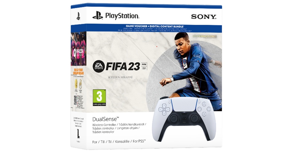 Sony PS5 DualSense -ohjain + Fifa 23 | Telia