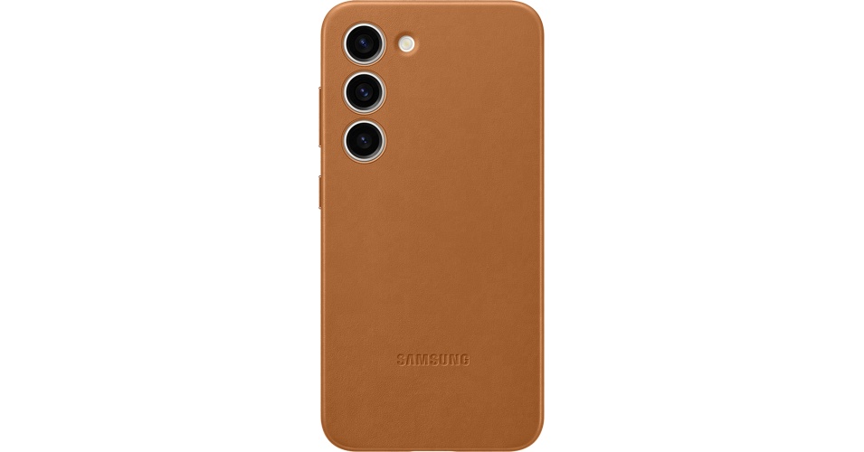 Samsung Galaxy S23 5G Leather Cover Camel | Telia