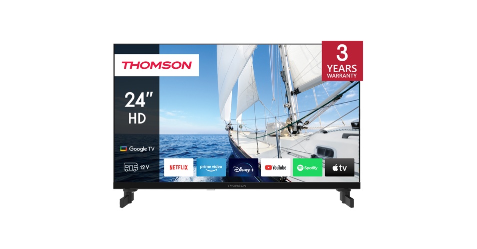 THOMSON 24 HD Google Smart TV 12V black | Telia