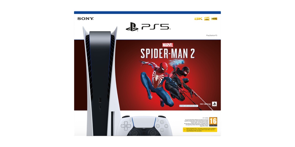 PlayStation 5 Standard Edition + Marvel's Spider-Man 2 Musta | Telia