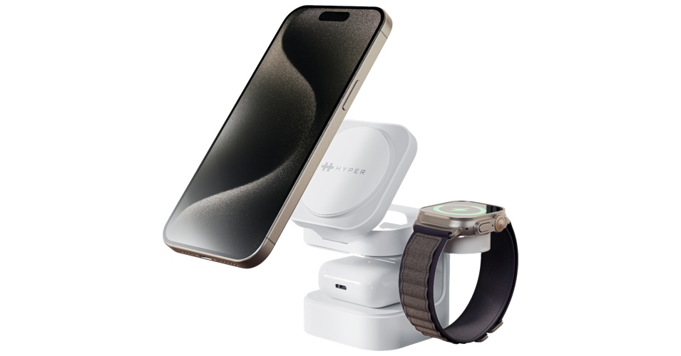 Hyper HyperJuice Qi2 3-in-1 Magnetic -latausteline | Telia
