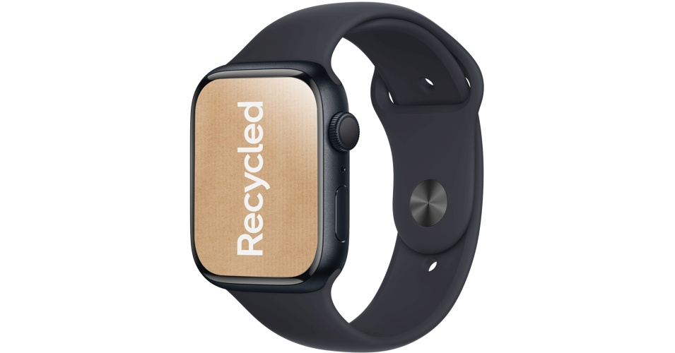 Recycled Apple Watch Series 8 GPS 45mm Keskiyö | Telia