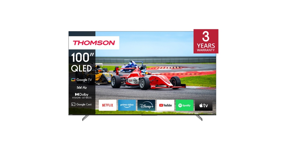 Thomson 100" 4K UHD QLED Pro Google TV (2024) 100QG7S14 | Telia